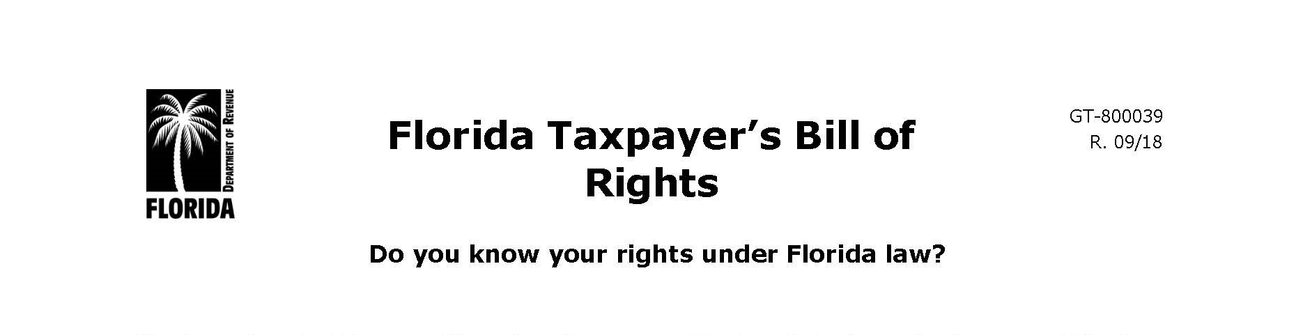 Florida Taxpayer’s Bill of Rights - Alachua County Property Appraiser